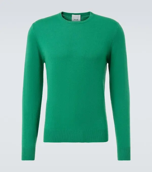 ALLUDE Cashmere Crewneck Sweater - Green