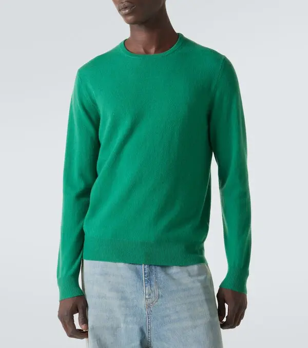 ALLUDE Cashmere Crewneck Sweater - Green