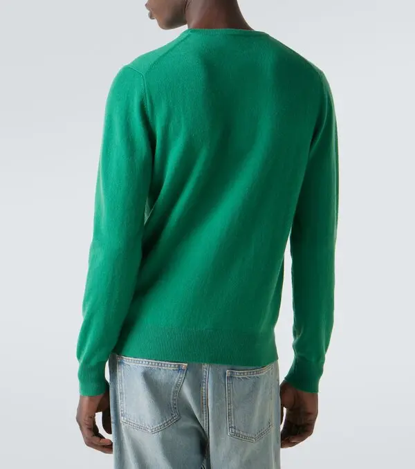 ALLUDE Cashmere Crewneck Sweater - Green
