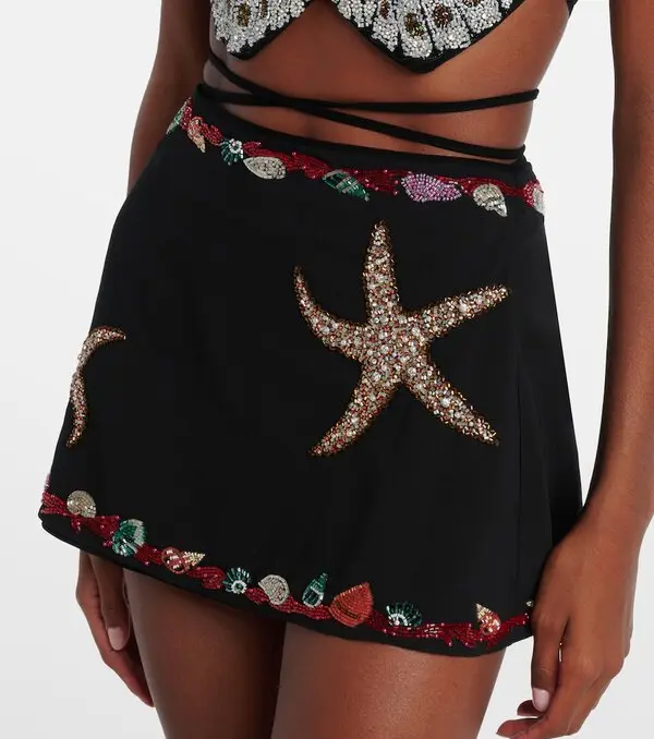 CLIO PEPPIATT Calypso Beaded Wrap Skirt