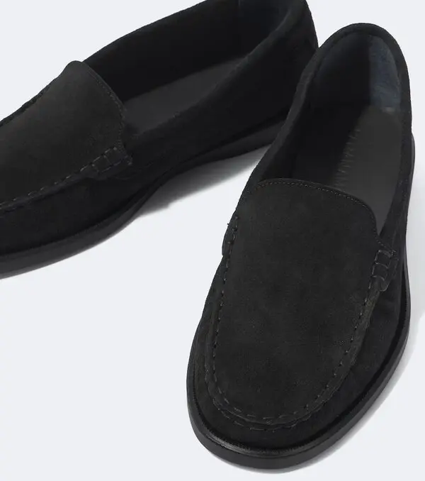 SAMAN AMEL City Suede Loafers - Black