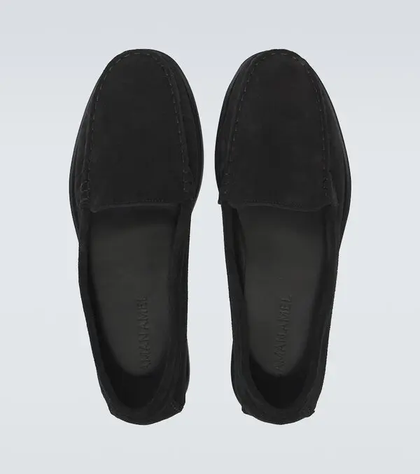 SAMAN AMEL City Suede Loafers - Black