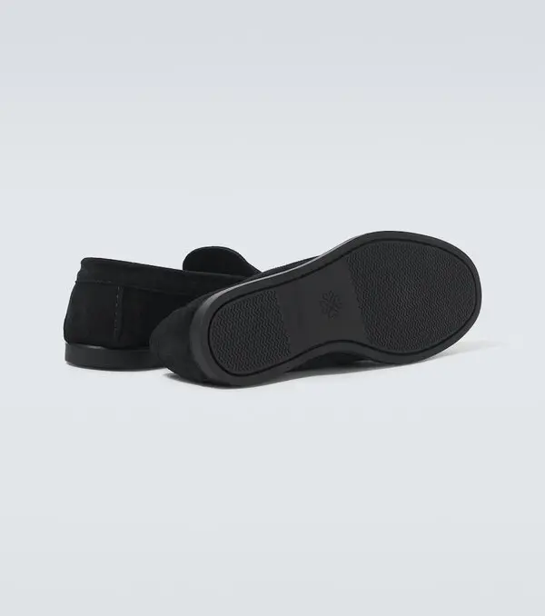 SAMAN AMEL City Suede Loafers - Black