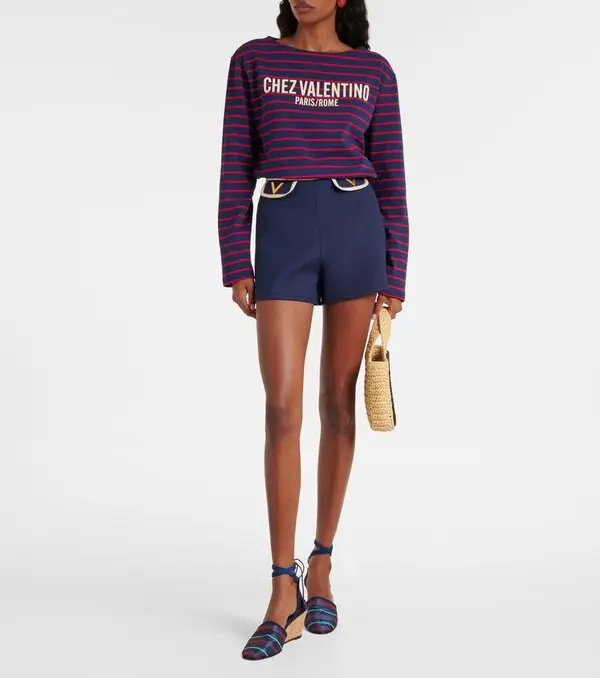 Valentino Garavani La Cruisette Canvas Espadrille Wedges
