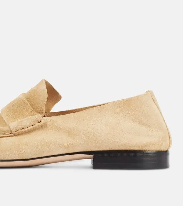 THE ROW Suede Penny Loafers