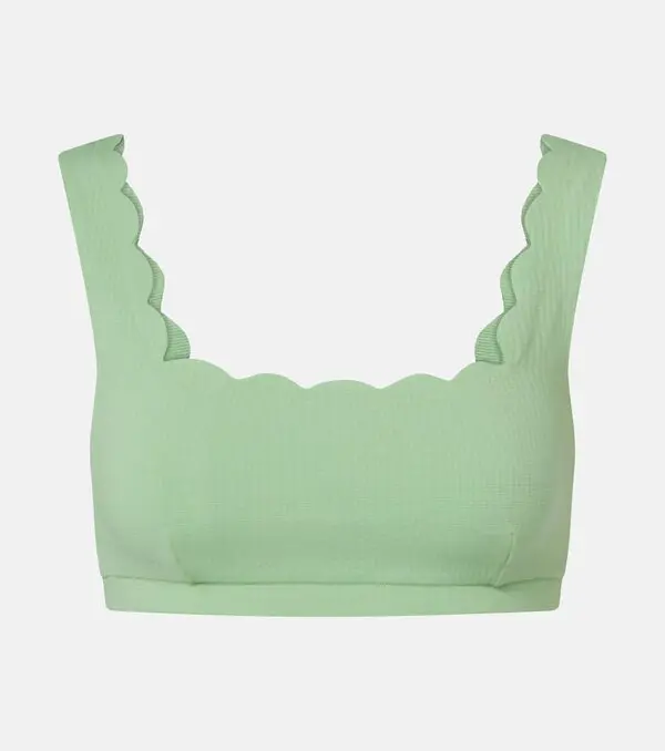 Marysia Palm Springs Scalloped Bikini Top - Green