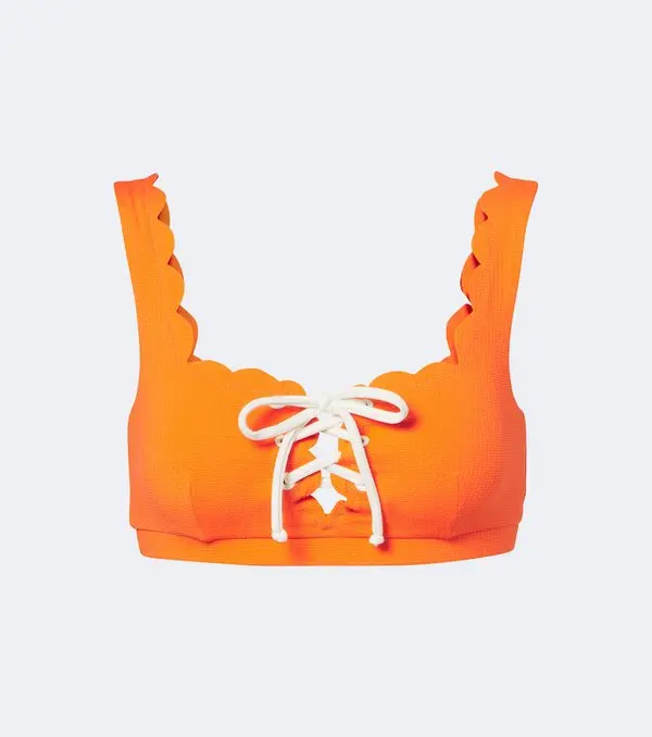 Marysia Palm Springs Scalloped Bikini Top - Orange