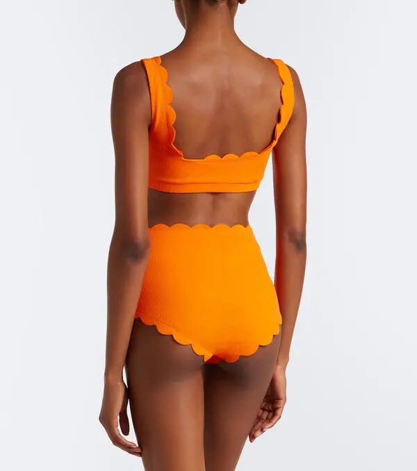 Marysia Palm Springs Scalloped Bikini Top - Orange