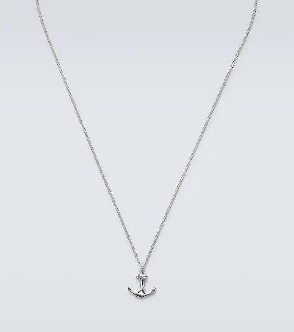 Mateo Anchor Lock Small Sterling Chain Necklace