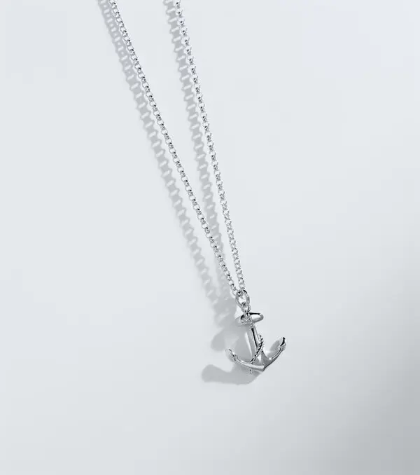 Mateo Anchor Lock Small Sterling Chain Necklace
