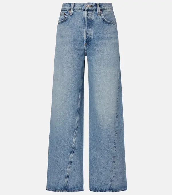 AGOLDE Twist Low-rise Wide-leg Jeans