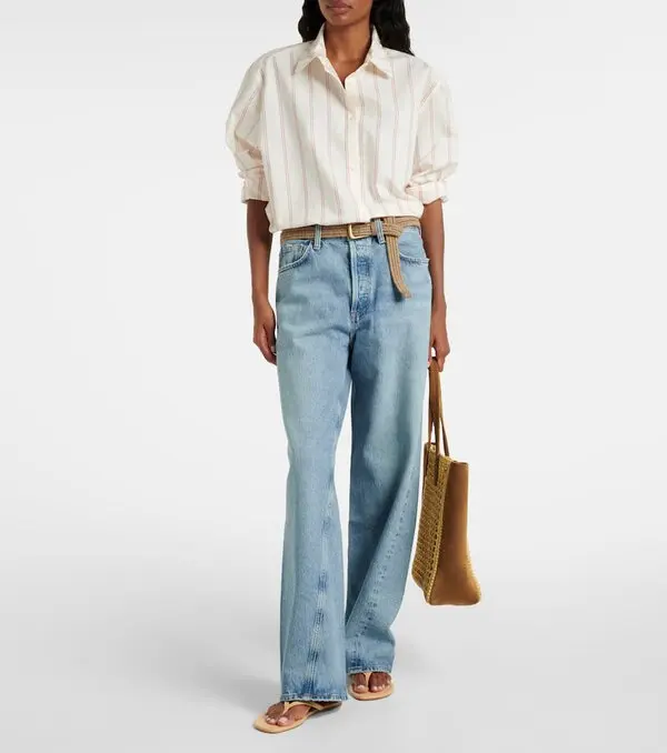 AGOLDE Twist Low-rise Wide-leg Jeans
