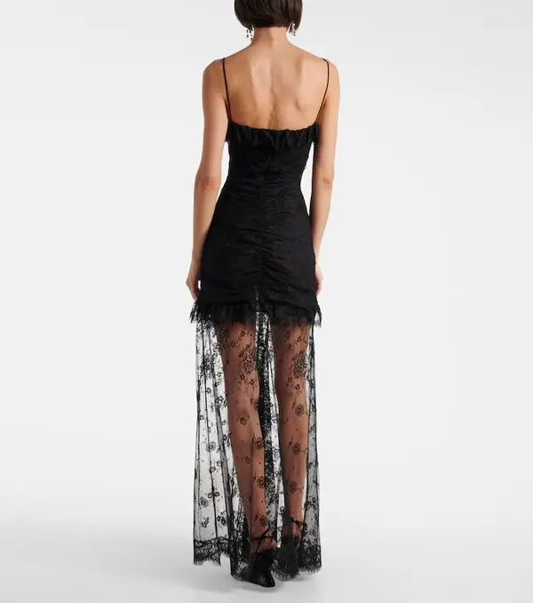 Alessandra Rich Bow-detail Lace Gown
