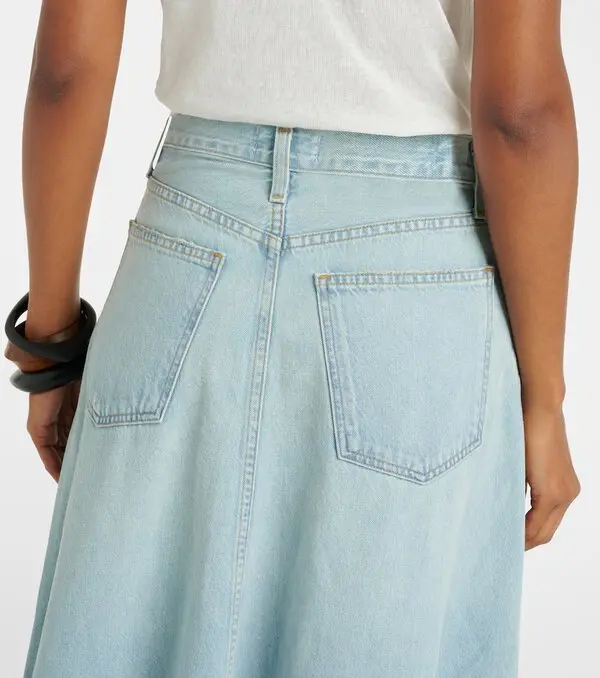 AGOLDE Odin Mid-rise Denim Maxi Skirt