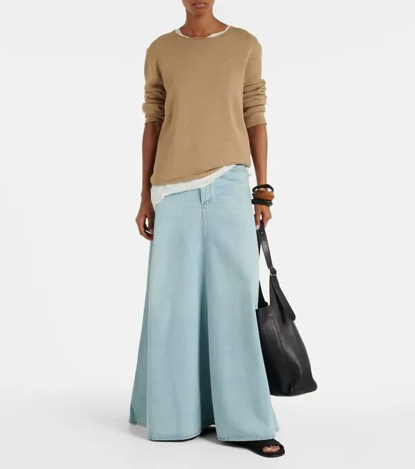 AGOLDE Odin Mid-rise Denim Maxi Skirt