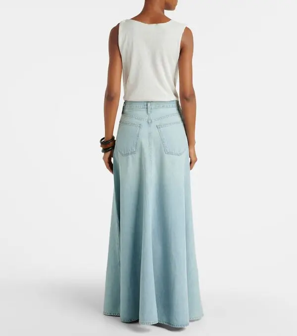 AGOLDE Odin Mid-rise Denim Maxi Skirt