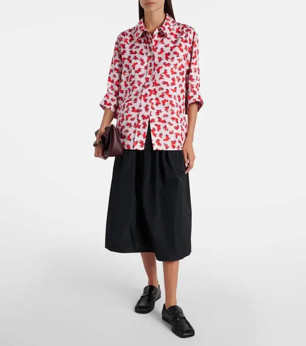 JIL SANDER Printed Viscose Shirt - Multicoloured