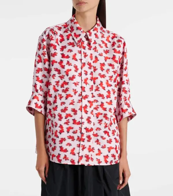 JIL SANDER Printed Viscose Shirt - Multicoloured