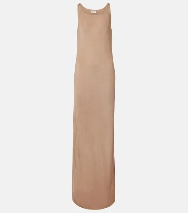 Saint Laurent Ribbed-knit Maxi Dress