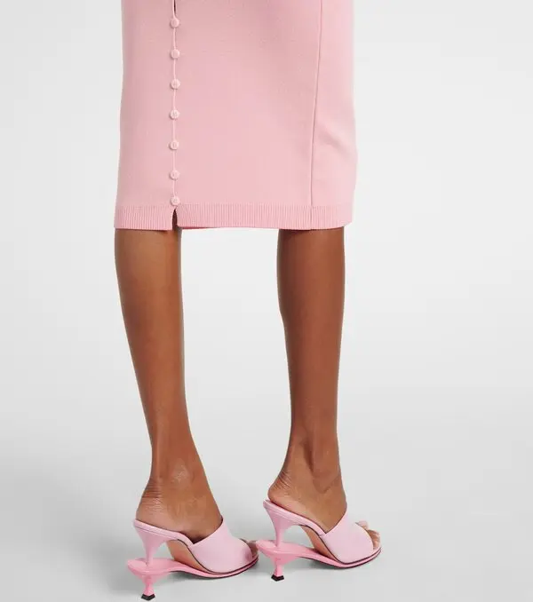 Jacquemus Sera Strapless Piqué Midi Dress - Pink