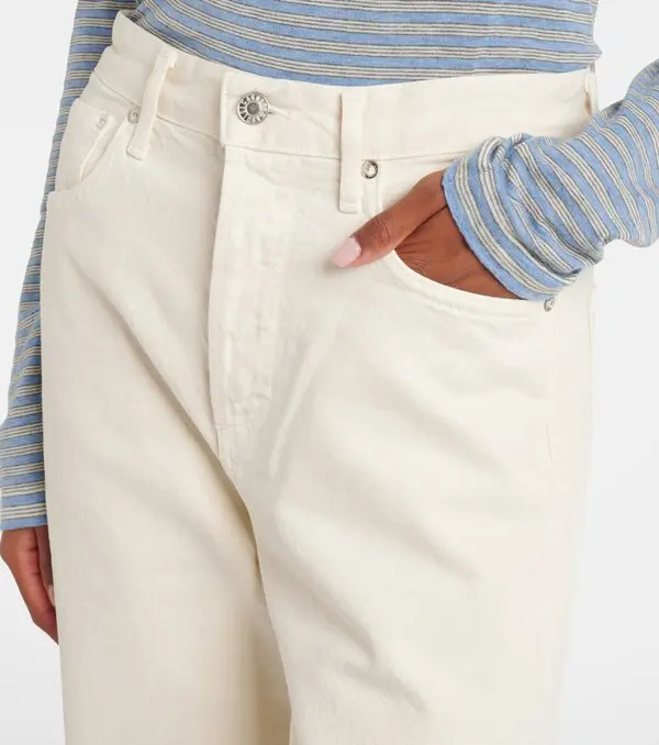 AGOLDE Ren Cropped High-rise Wide-leg Jeans