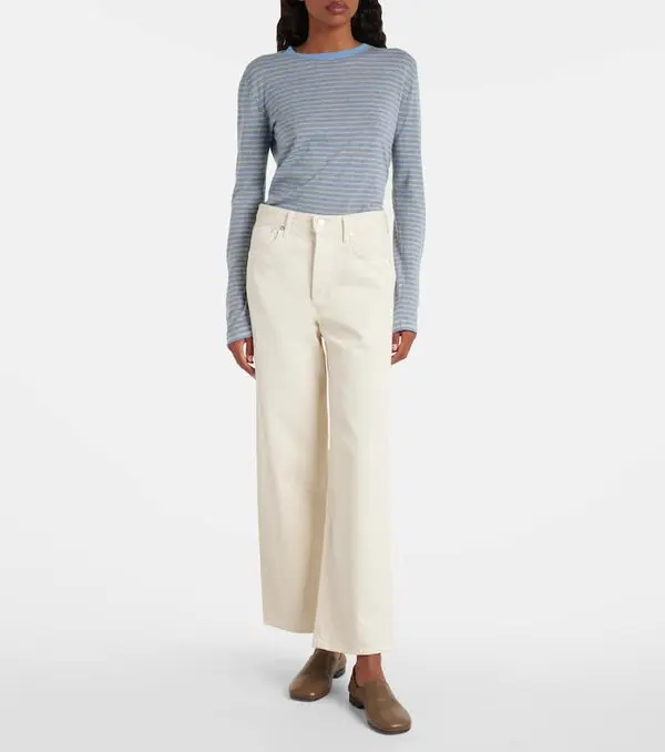 AGOLDE Ren Cropped High-rise Wide-leg Jeans