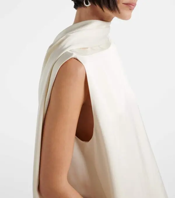 TOTEME Cocoon Deconstructed Satin Minidress