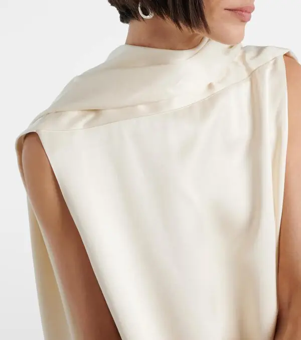 TOTEME Cocoon Deconstructed Satin Minidress