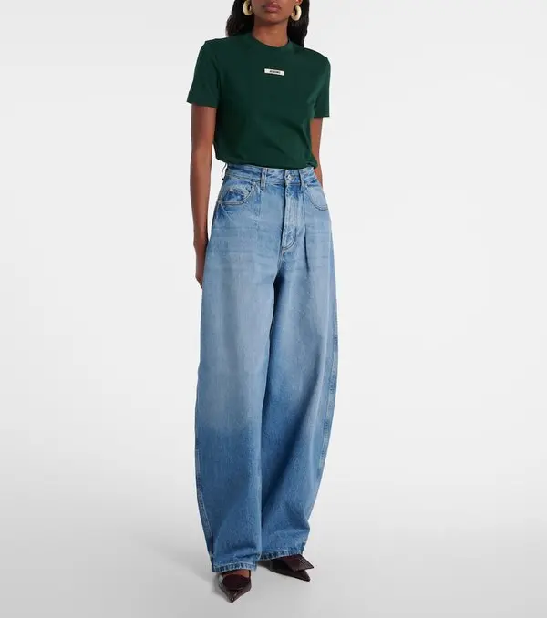 Jacquemus Ovalo De-nimes Barrel-leg Jeans - Blue