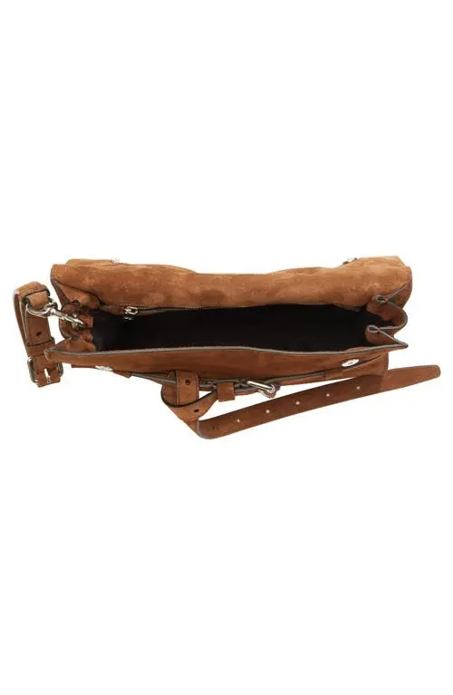 Moschino Suede Clutch With Adjustable Belt