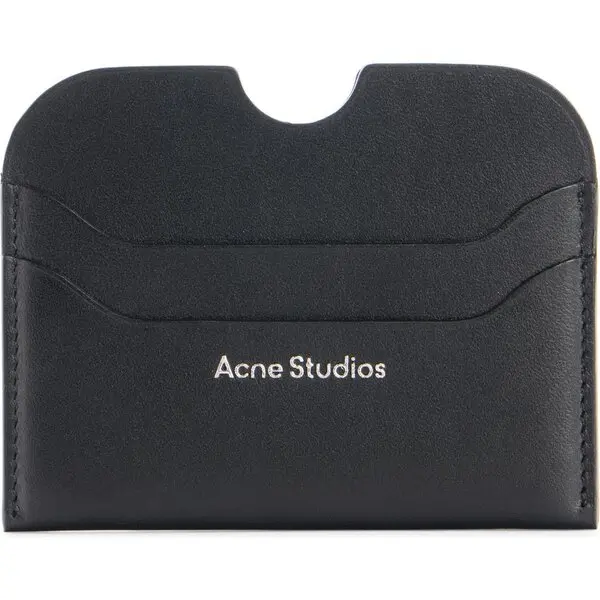 Acne Studios Large Elmas Leather Card Holder - Black