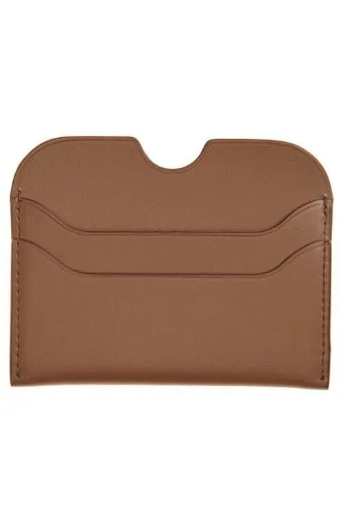 Acne Studios Large Elmas Leather Card Holder - Camel Brown