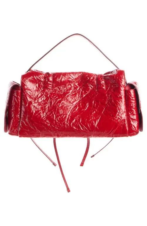 Acne Studios Multipocket Crinkle Patent Leather Top Handle Bag