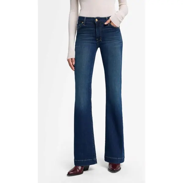7 For All Mankind Dojo Mid-rise Flare Jeans - Authentic Fate
