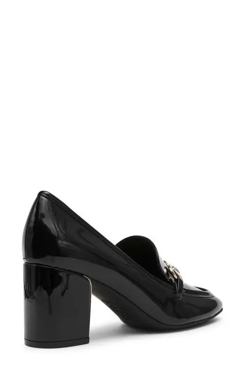 Anne Klein Tobi Bit Loafer Pumps - Black Patent