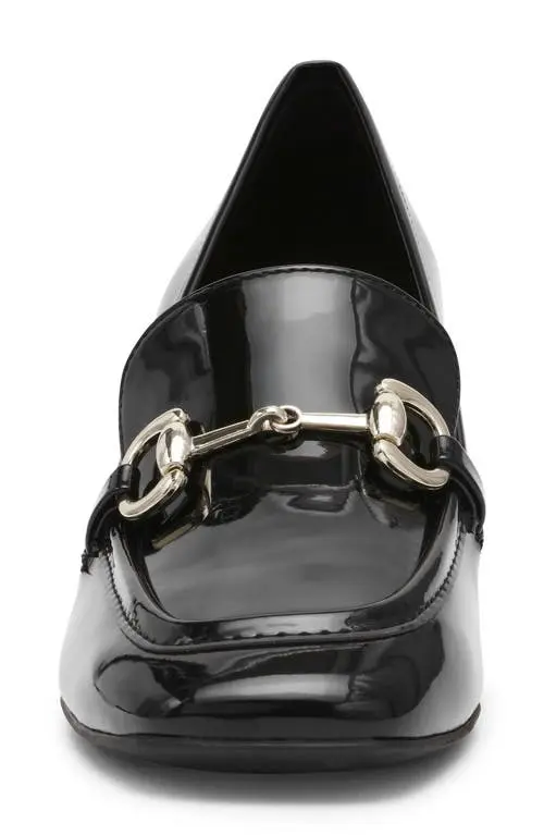 Anne Klein Tobi Bit Loafer Pumps - Black Patent