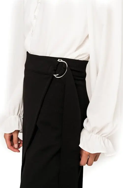 GIBSONLOOK Buckle Belted Midi Skirt