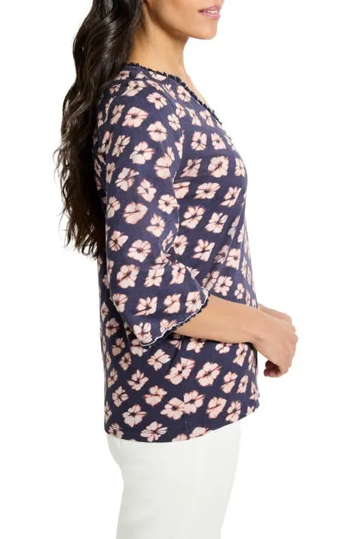 NIC+ZOE Geo Garden Fringe Top
