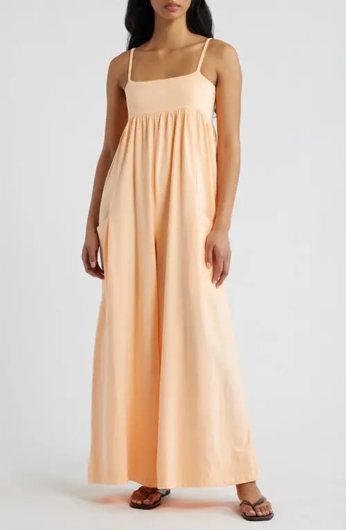 Free People Hot Shot Strappy Jumpsuit - Pina Colada