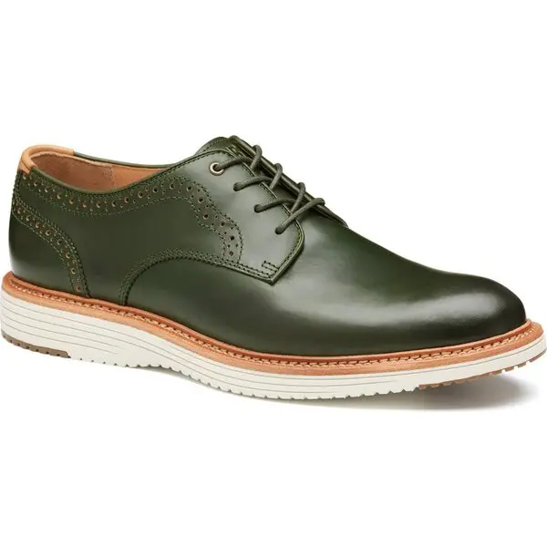 Johnston & Murphy Upton 175th Plain Toe Derby - Olive Oiled Full Grain