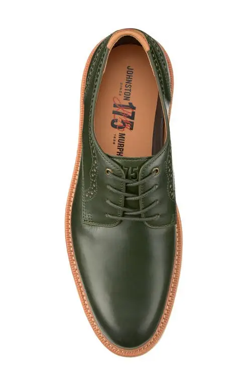 Johnston & Murphy Upton 175th Plain Toe Derby - Olive Oiled Full Grain