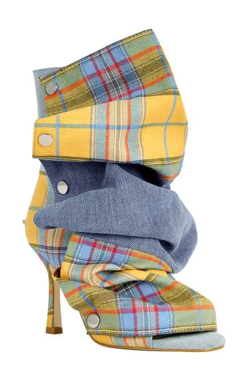 AZALEA WANG Birdsong Open Toe Bootie - Yellow Multi