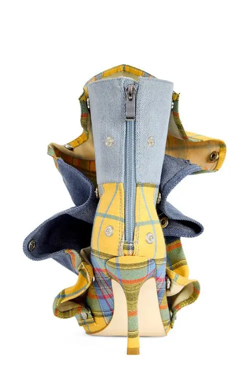 AZALEA WANG Birdsong Open Toe Bootie - Yellow Multi