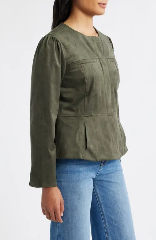 Wit & Wisdom Peplum Jacket - Laurel Wreath