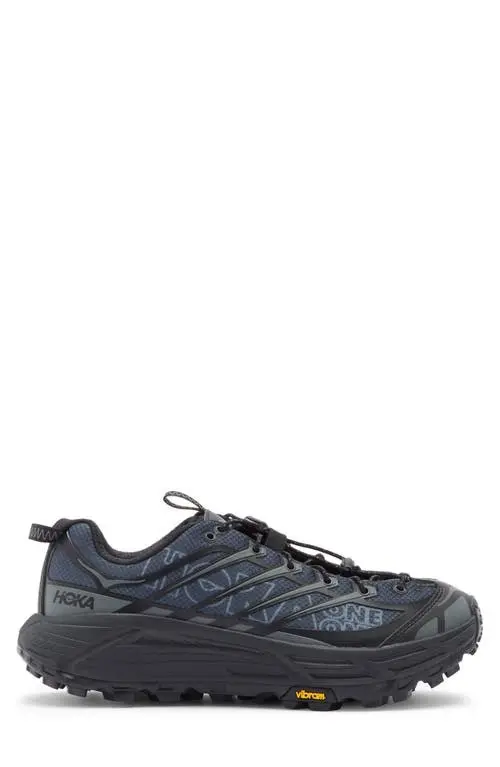 HOKA Mafate Three2 Wordmark Sneaker - Black/outer Orbit