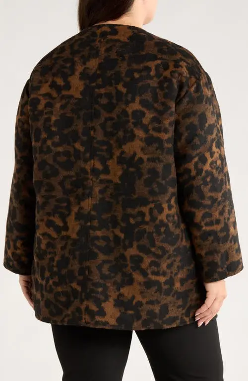 Anne Klein Leopard Print Topper Jacket