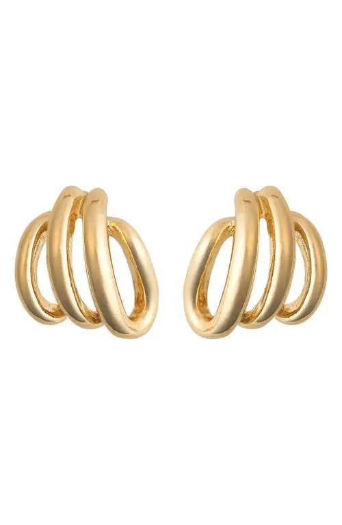 PANACEA Open Bar Hoop Earrings - Gold