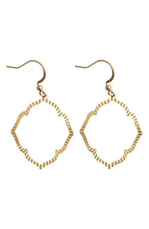 PANACEA 14k Plated Drop Earrings - Gold