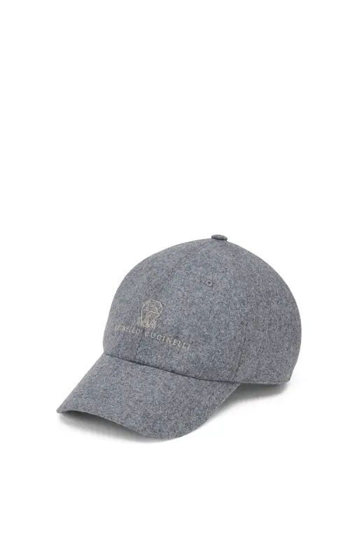 Brunello Cucinelli Baseball Cap With Embroidery - Medium Grey