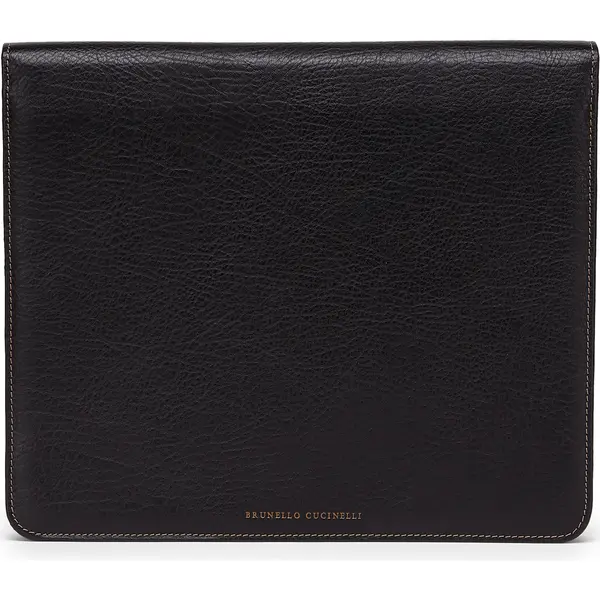 Brunello Cucinelli Calfskin Portfolio - Black
